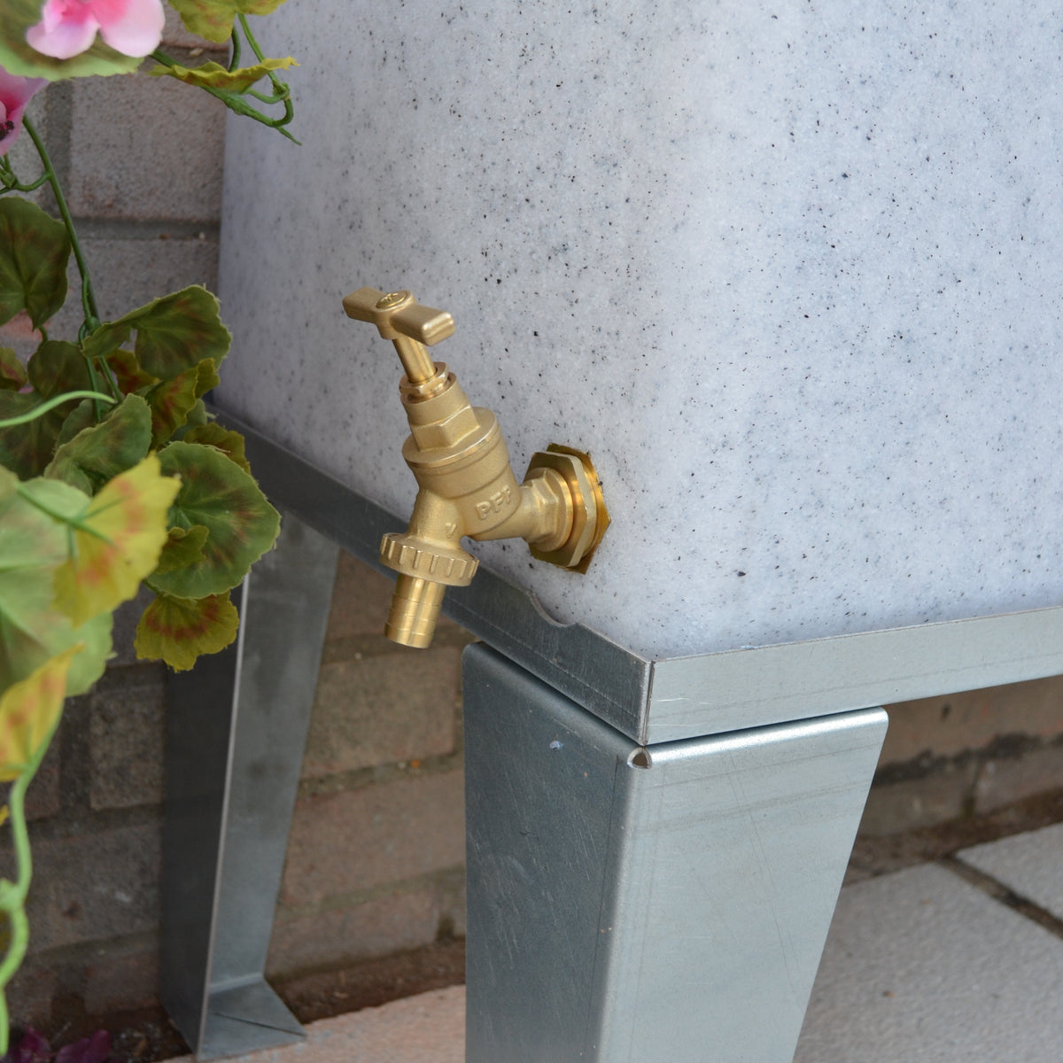 400 Litre Slimline Water Butt in White Marble – Etills.com