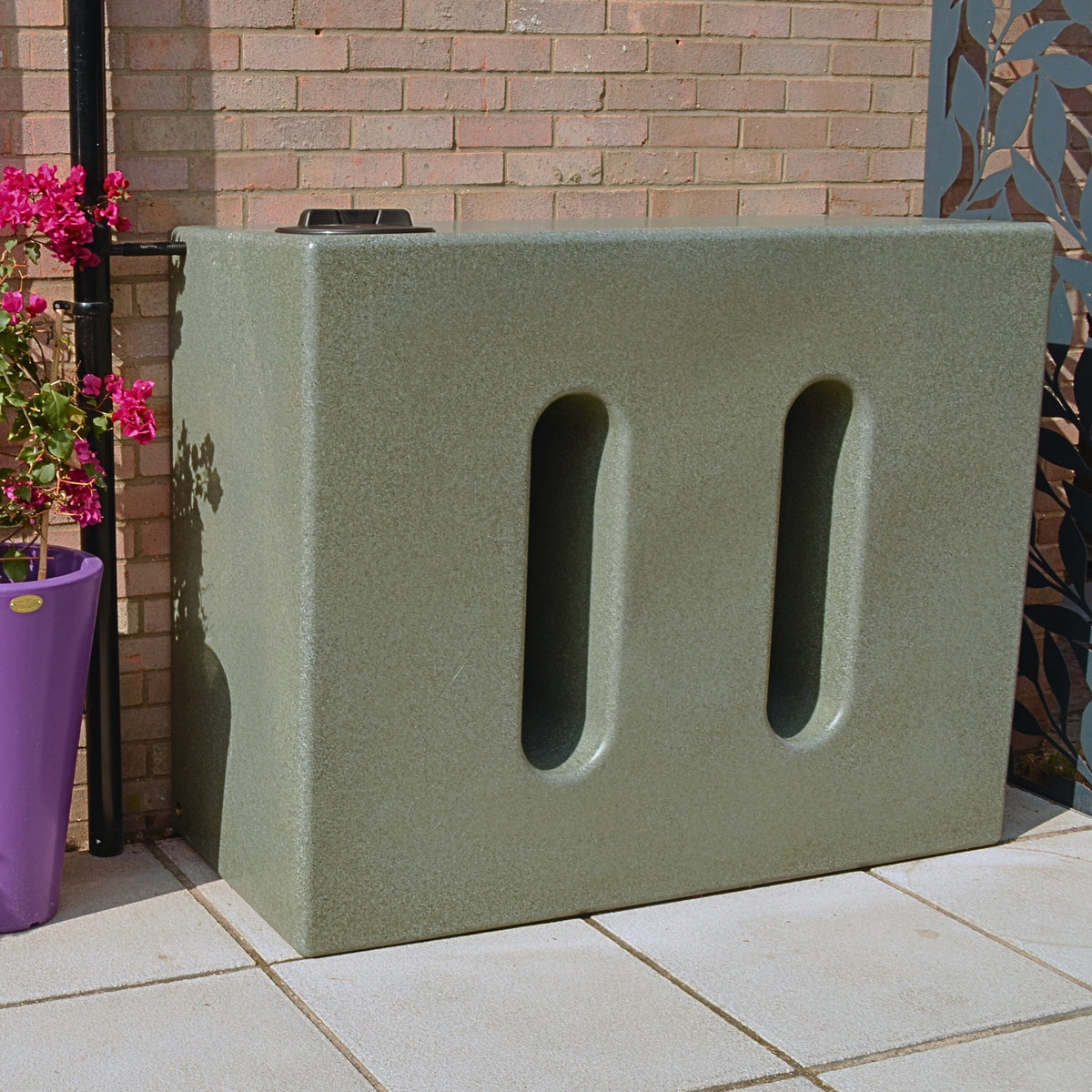 1000 Litre Water Butt V1 - Green Marble - Double Outlet – Etills.com