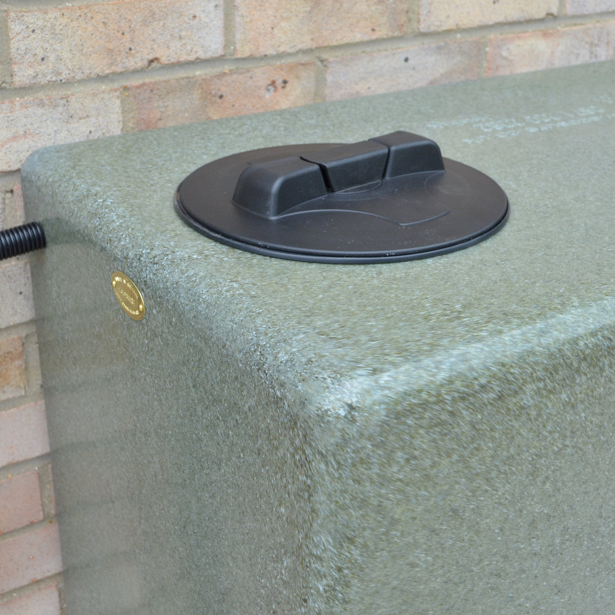350 Litre Square Water Butt V1 - Green Marble - Double Outlet – Etills.com