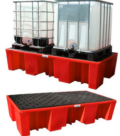 Double IBC Bund Pallet In Red 2 x 100 Litres – Etills.com
